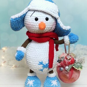 Crochet PATTERN Snowman Plush Pattern Christmas Snowman - Etsy