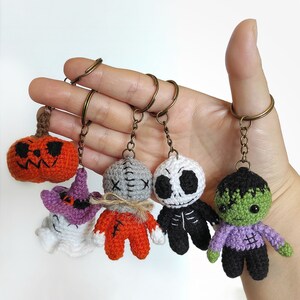 Keyrings Halloween Crochet Pattern Amigurumi Keyring - Etsy