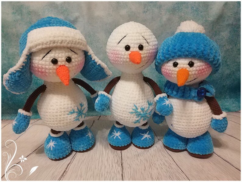 Crochet PATTERN Snowman Plush Pattern Christmas Snowman - Etsy