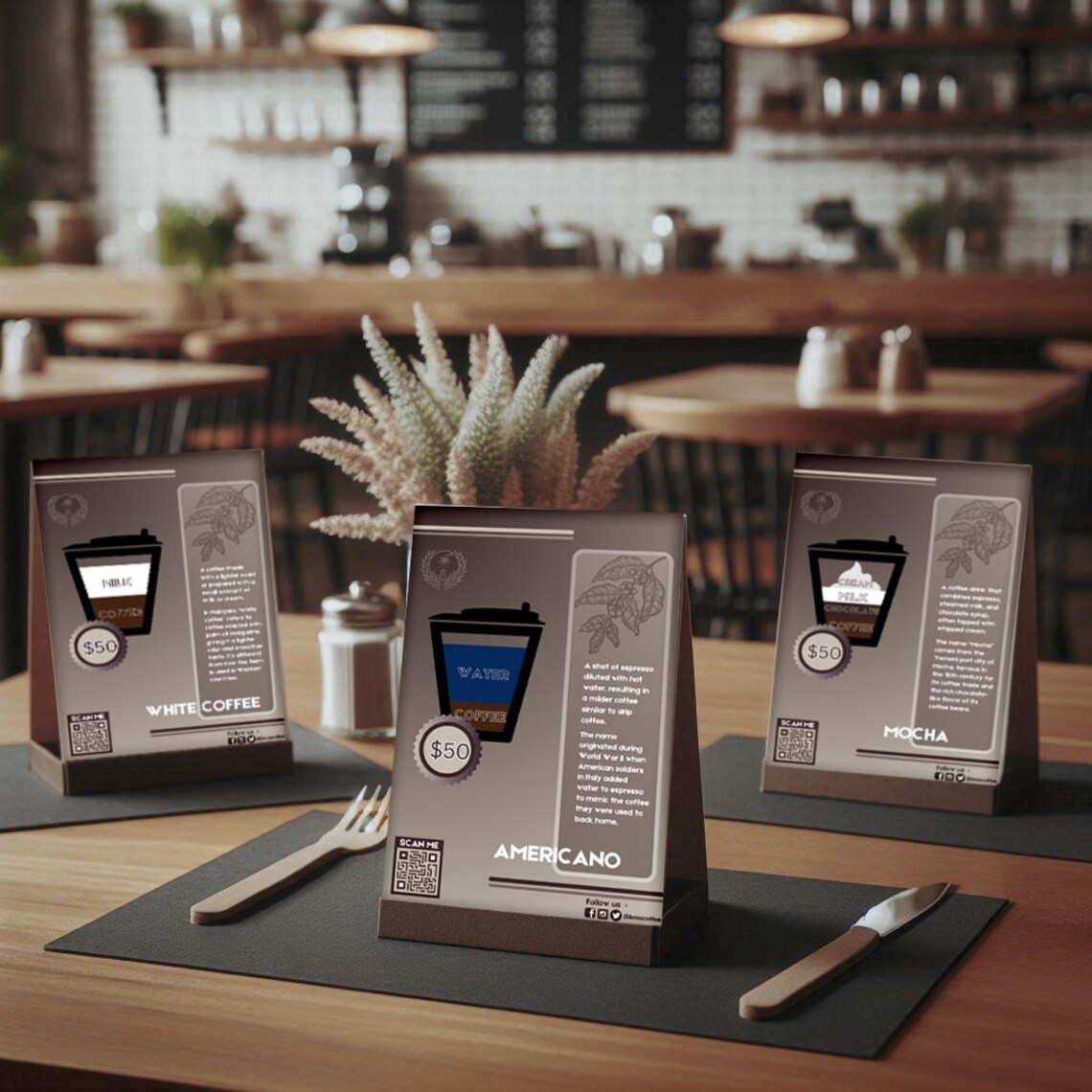Editable Coffee Shop Canva Templates Bundle for Small Businesses: Logo ...