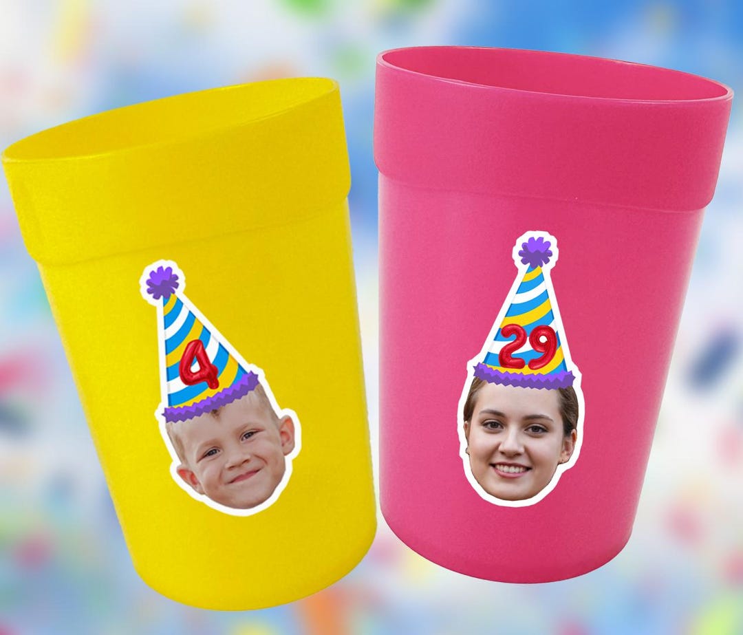 Custom Birthday Face Cups,face on a Cup,personalized Party Cups ...