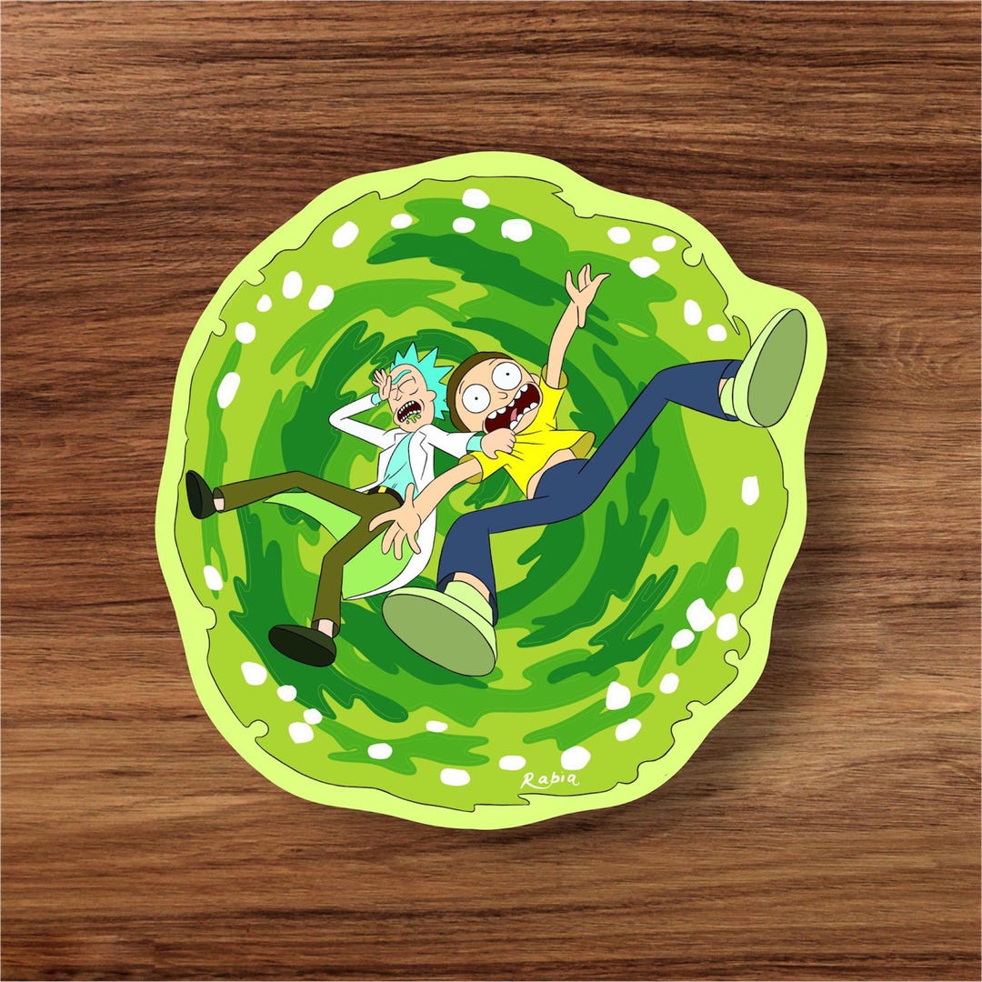 Exclusive Rick and Morty Stickersx8 - Etsy