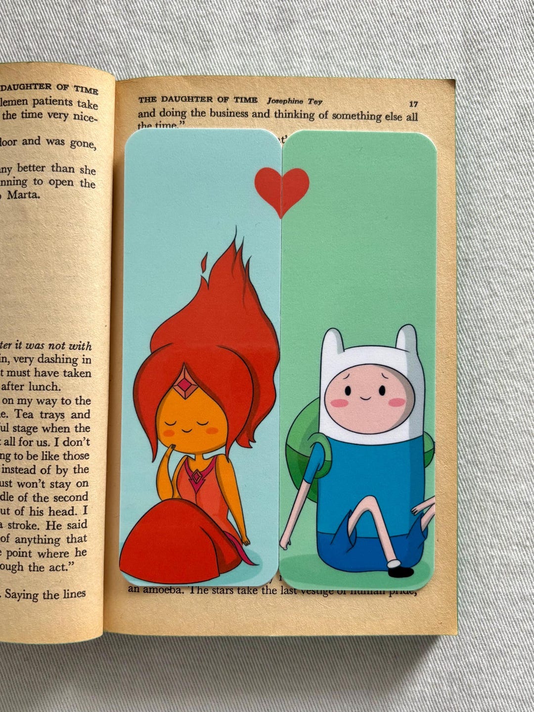 Matching Couple Bookmarks - Laminated Illustrated Bookmark Set - Cute ...