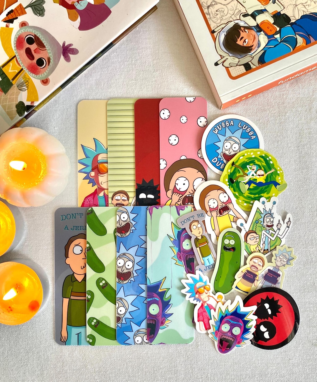 Rick and Morty Stickers 9x2 and Bookmarks X8 - Etsy