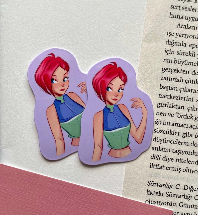 Exclusive Winx Club Tecna Stickers X10 and Bookmarks X2 - Etsy