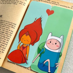 Matching Couple Bookmarks - Laminated Illustrated Bookmark Set - Cute ...