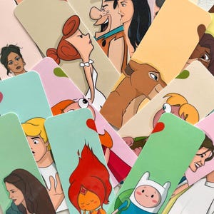 Matching Couple Bookmarks - Laminated Illustrated Bookmark Set - Cute ...