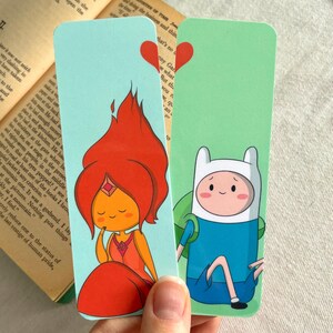 Matching Couple Bookmarks - Laminated Illustrated Bookmark Set - Cute ...