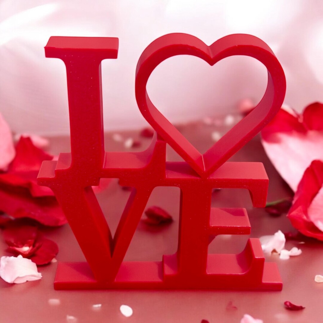 Valentine's Day Gift | 3D Printed Love Sign | Romantic Gift for ...