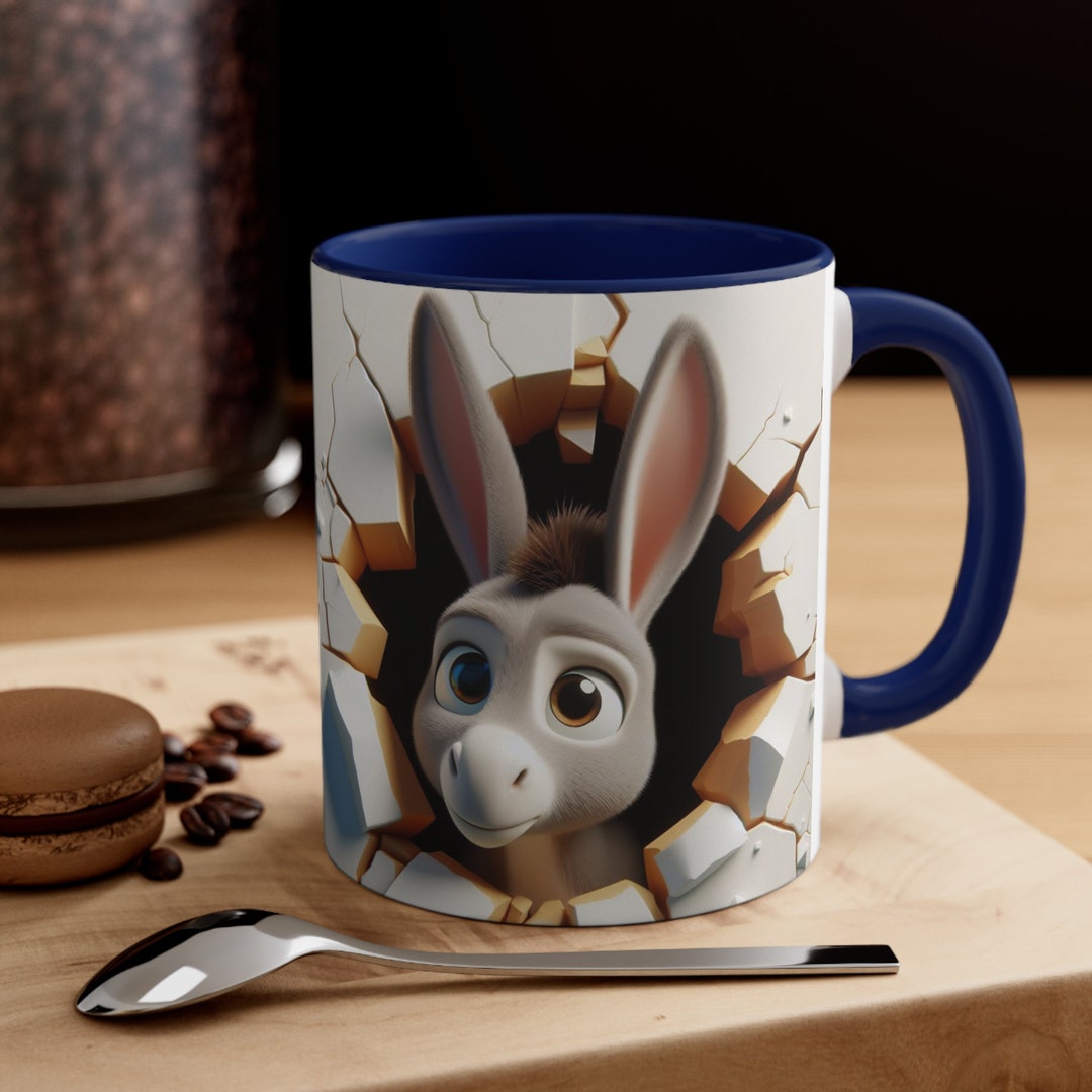 Funny Donkey Mug, Baby Donkey Coffee Cup, Tea Mug, Cute Animal Mug ...