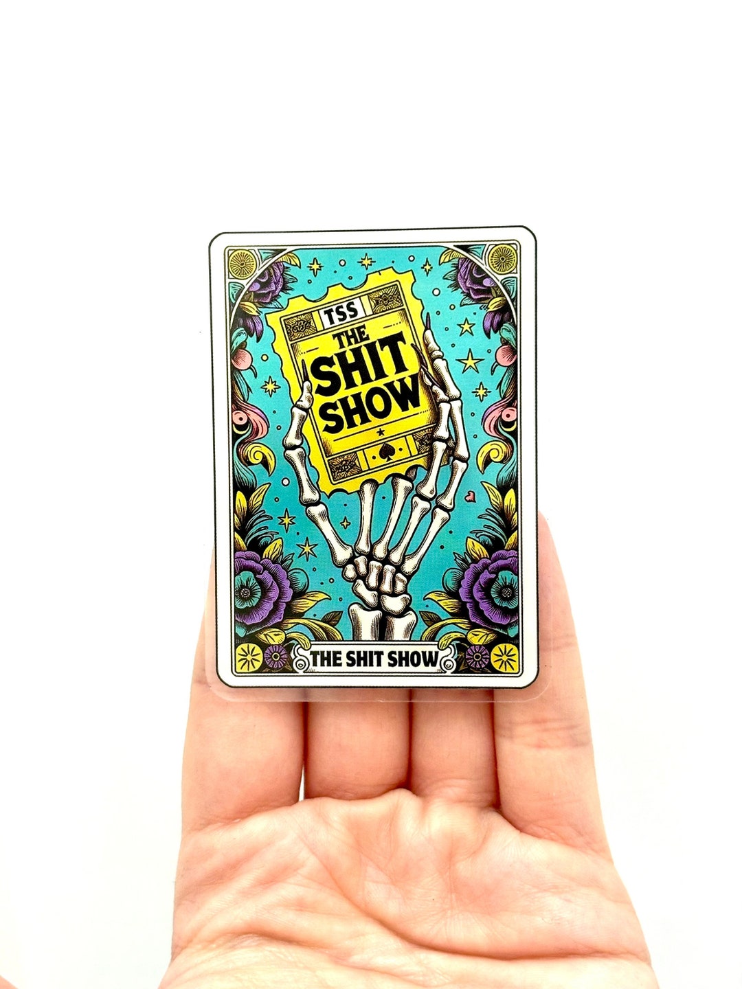 The Shit Show Tarot Card Sticker Sarcastic Skeleton Vinyl Stickers ...