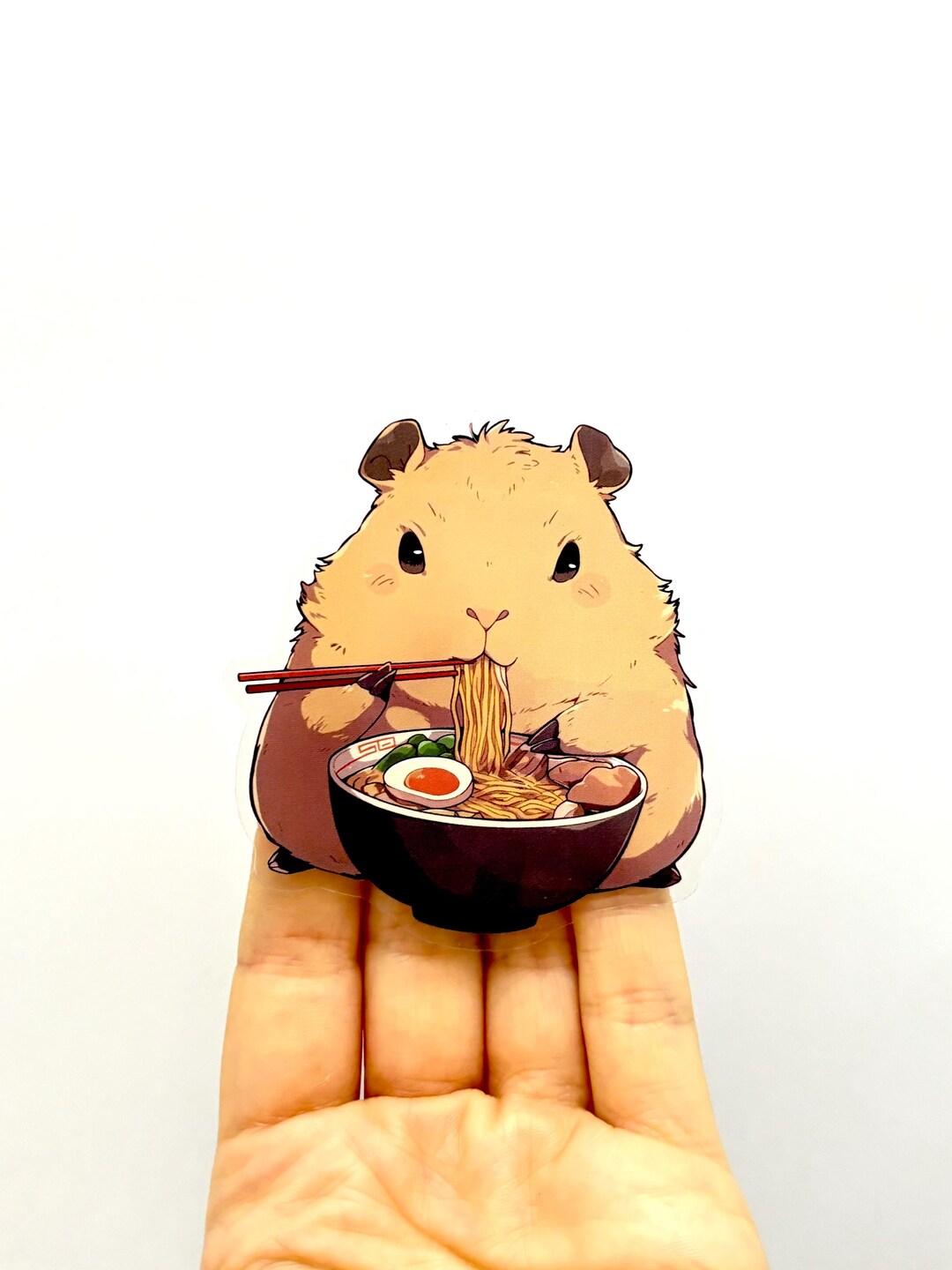 Capybara Sticker Cute Stickers Ramen Stickers Noodles Sticker Cute ...