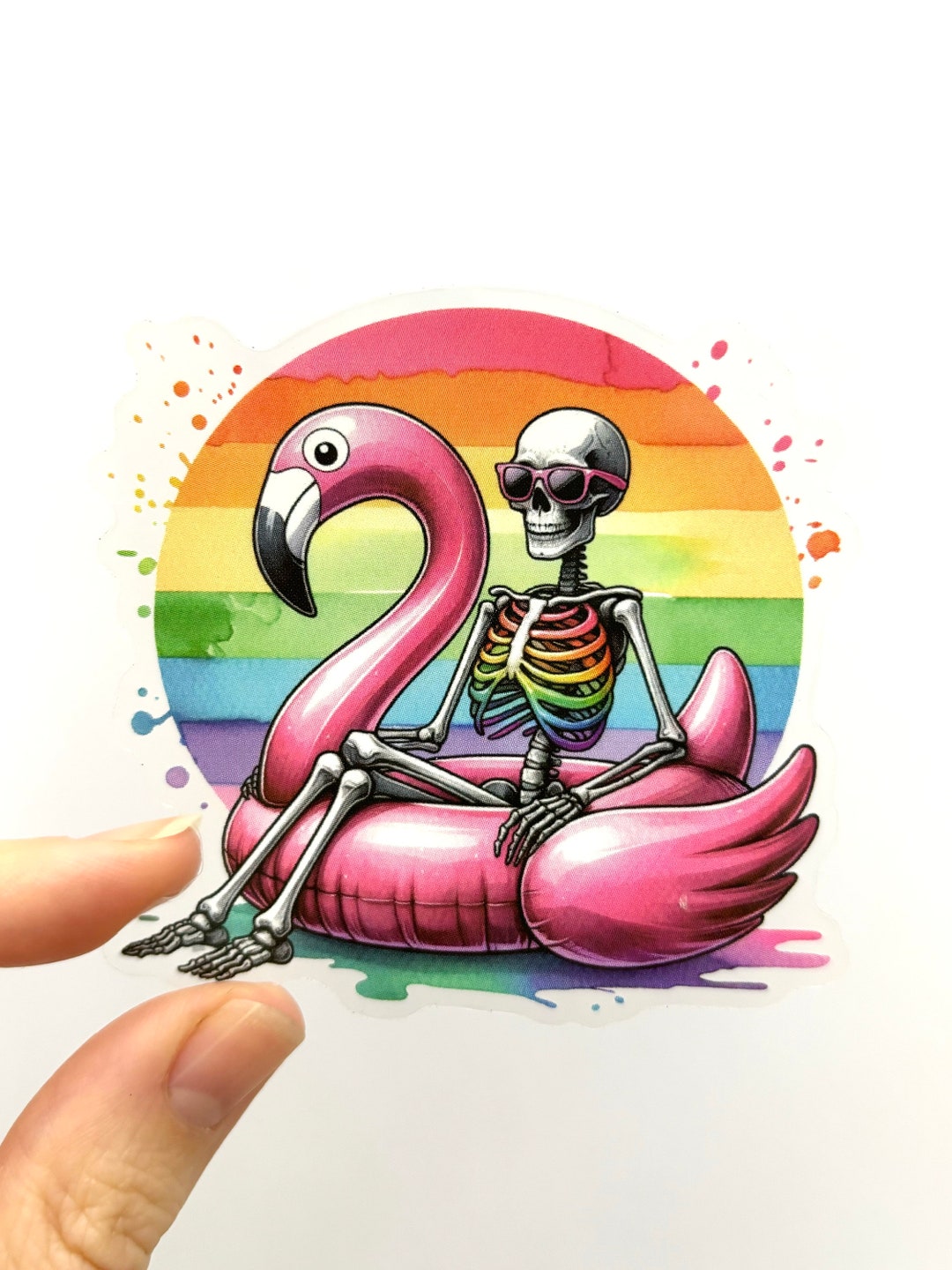 Snarky Summer Skeleton Sticker Skeleton Stickers Holiday Stickers Cute ...