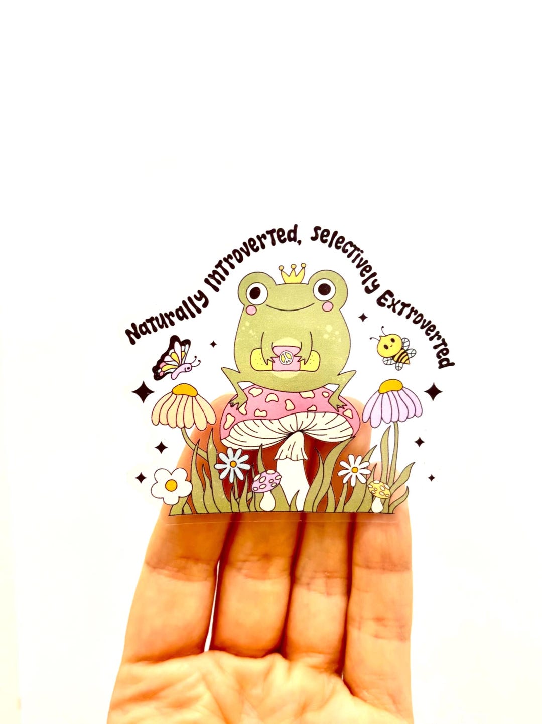 Frog Stickers: Introvert Extrovert Mental Health, Glossy Vinyl - Etsy
