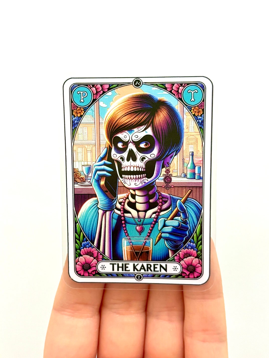 The Karen Tarot Card Sticker Magic Stickers Colourful Witchy Vinyl ...