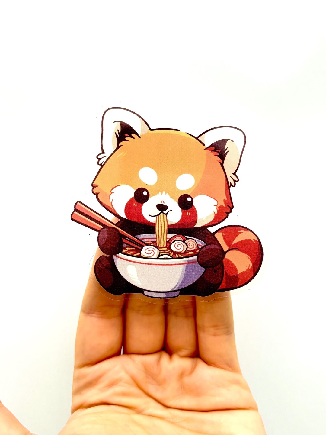 Red Panda Sticker Cute Stickers Ramen Stickers Noodles Sticker Cute ...