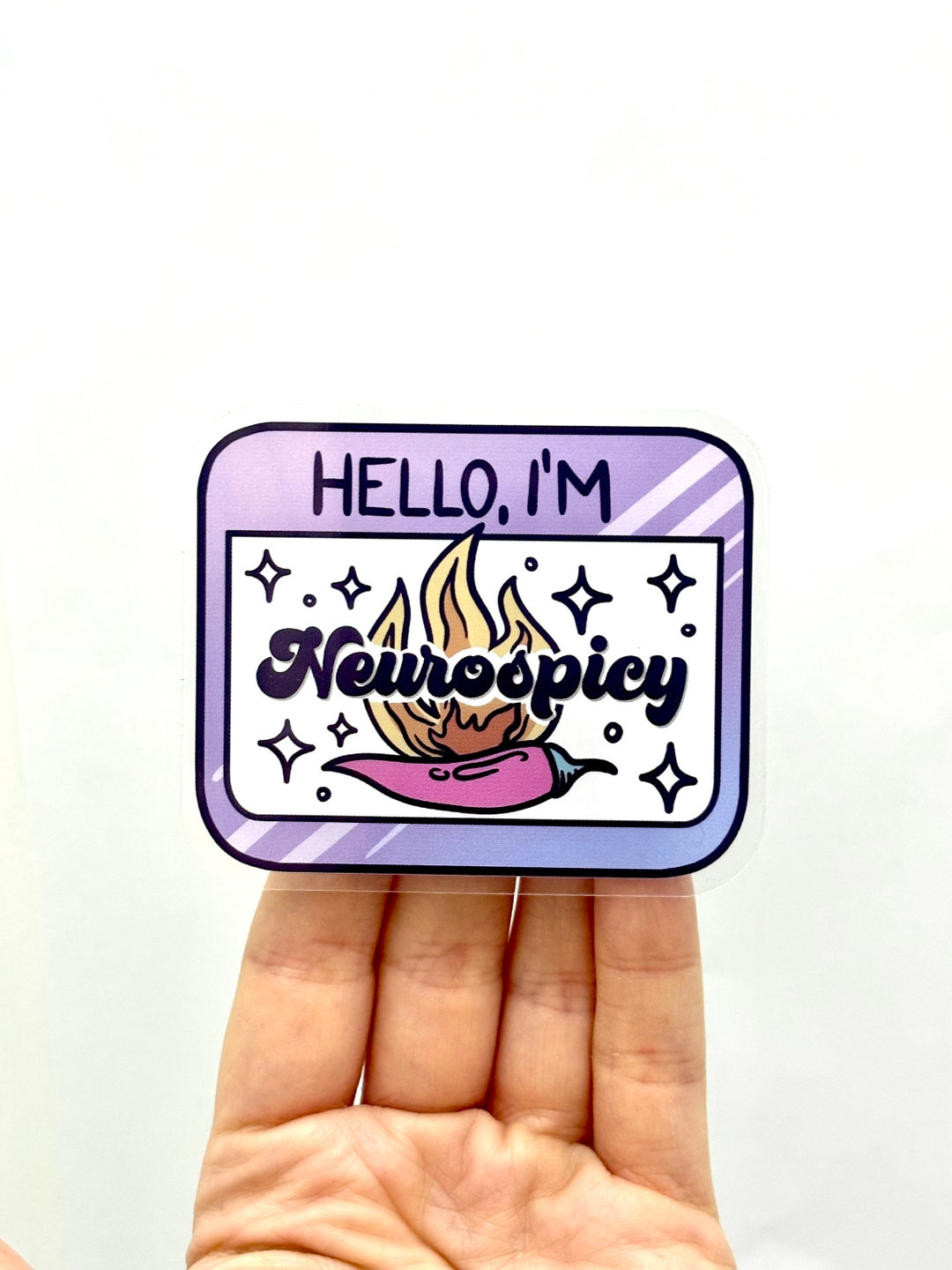 Hello I’m Neurospicy Stickers Mental Health Sticker Neurospicy Stickers ...