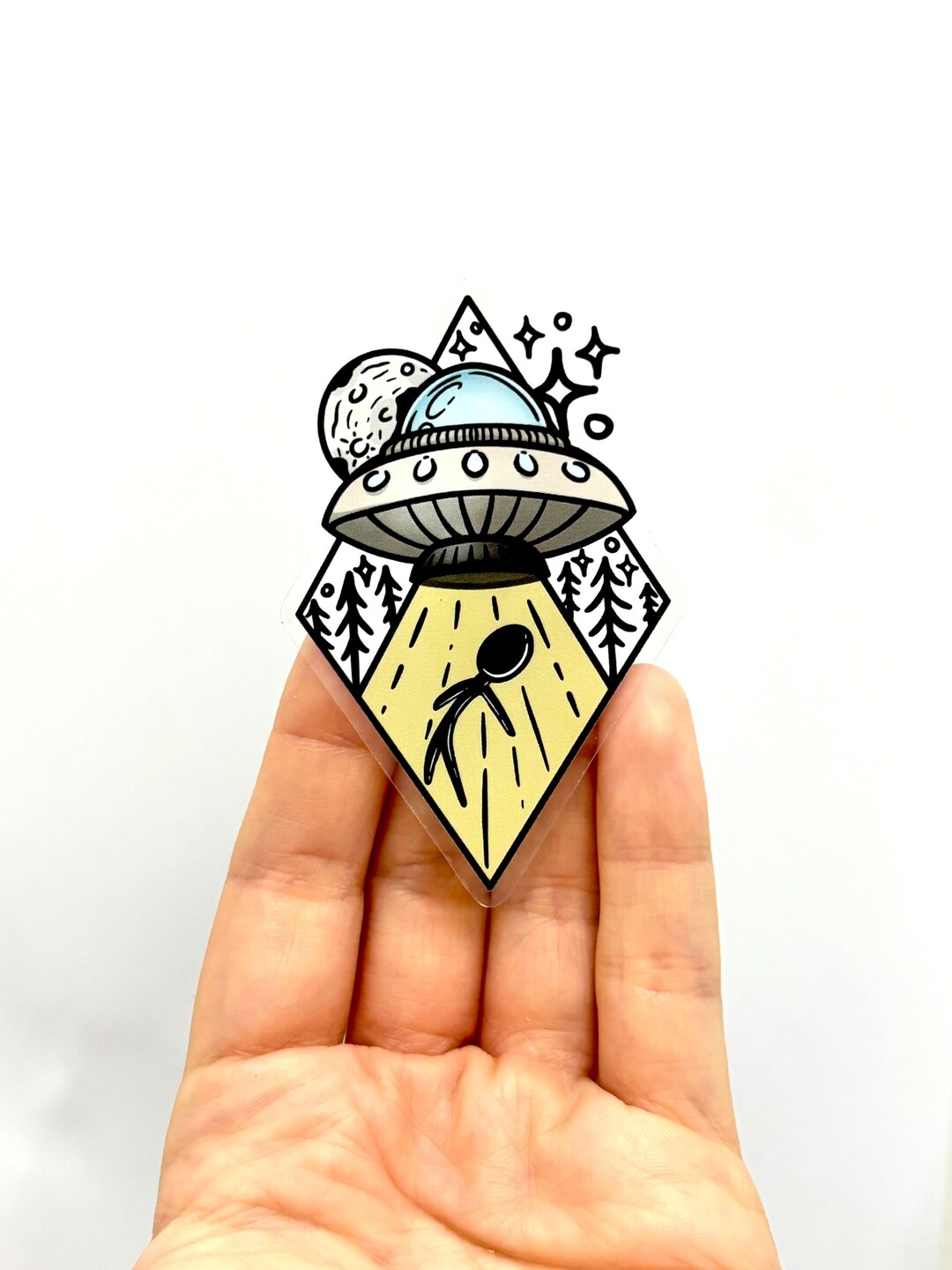 Alien Vinyl Spaceship Alien Sticker Journal Sticker Alien Stickers ...