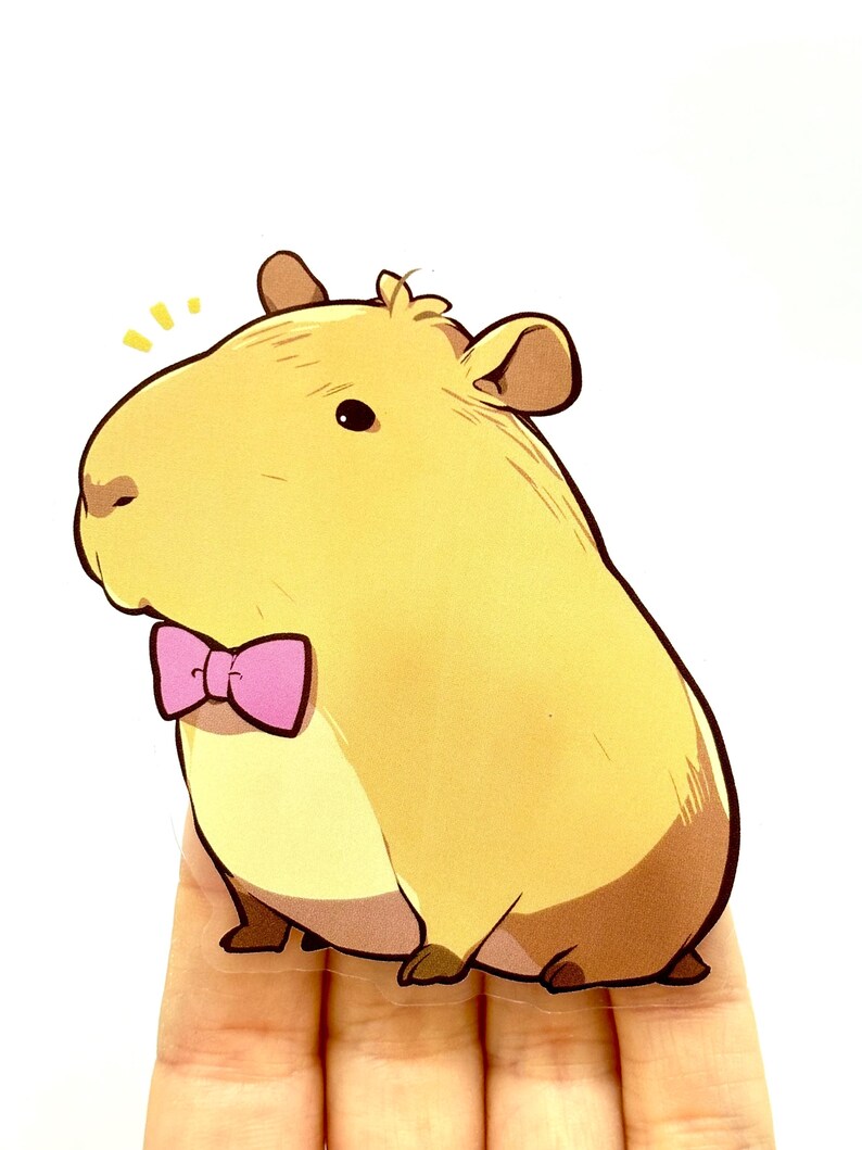 Capybara Stickers Cute Capybara Sticker Bow Tie Sticker Anime Stickers ...