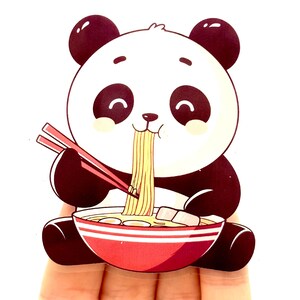 Panda Sticker Cute Stickers Ramen Stickers Noodles Sticker Cute Panda ...