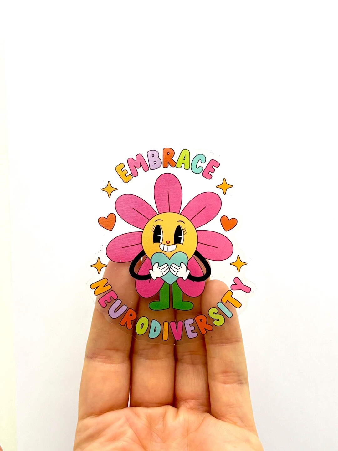 Neurodiversity Flower Sticker: Mental Health Awareness, Clear Vinyl - Etsy