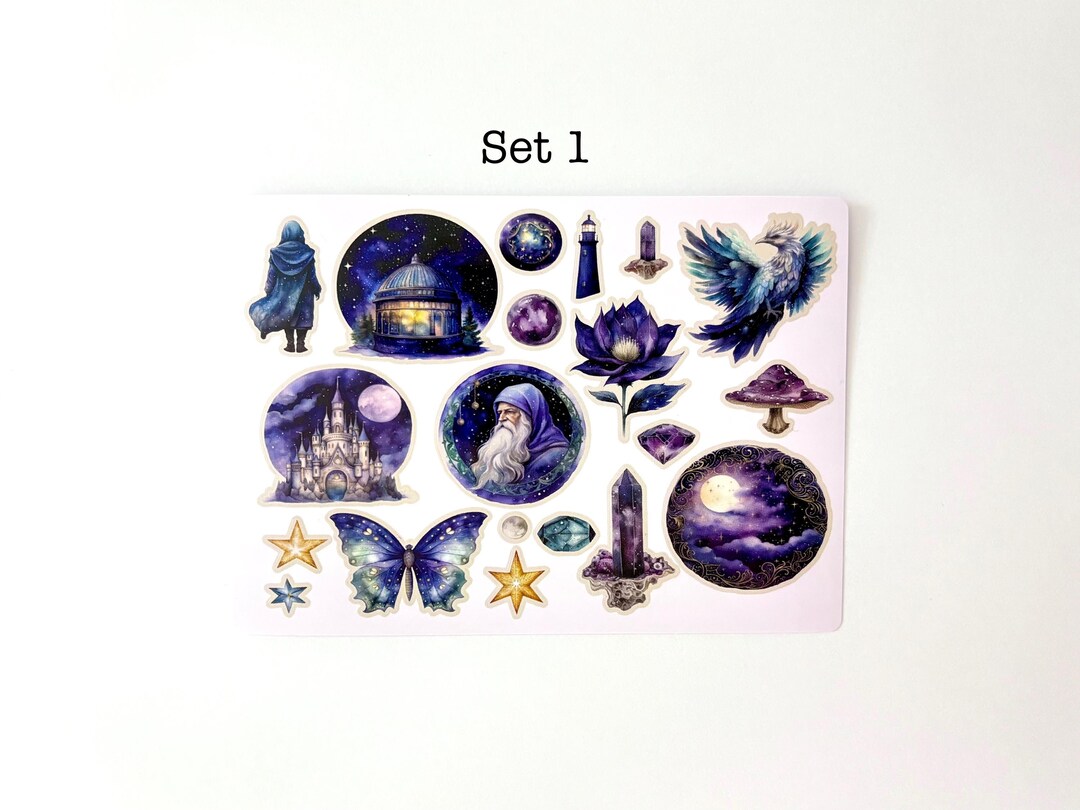 Celestial Sticker Sheets Junk Journal Stickers Magical Fussy Cuts ...