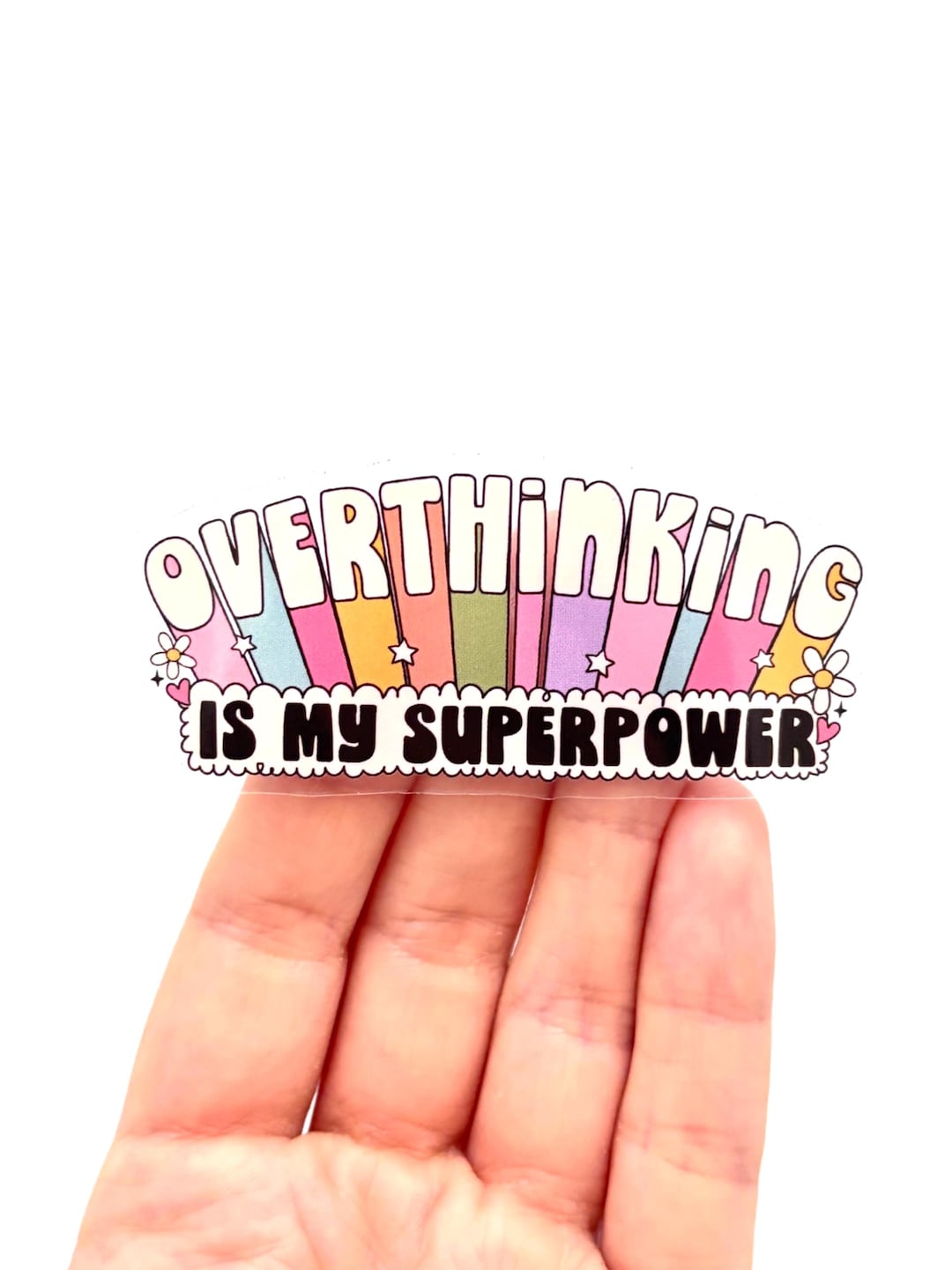 Overthinking Sticker Anxiety Stickers Overthinking is My Superpower ...