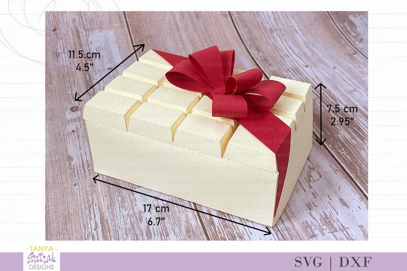 Chocolate Bar Small Box SVG, Gift Box SVG, 3D Chocolate Bar, Paper ...