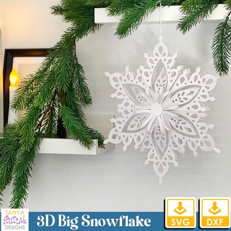 Snowflake Svg - Etsy
