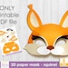 3D Squirrel Paper Mask for Kids (printable PDF) - Etsy