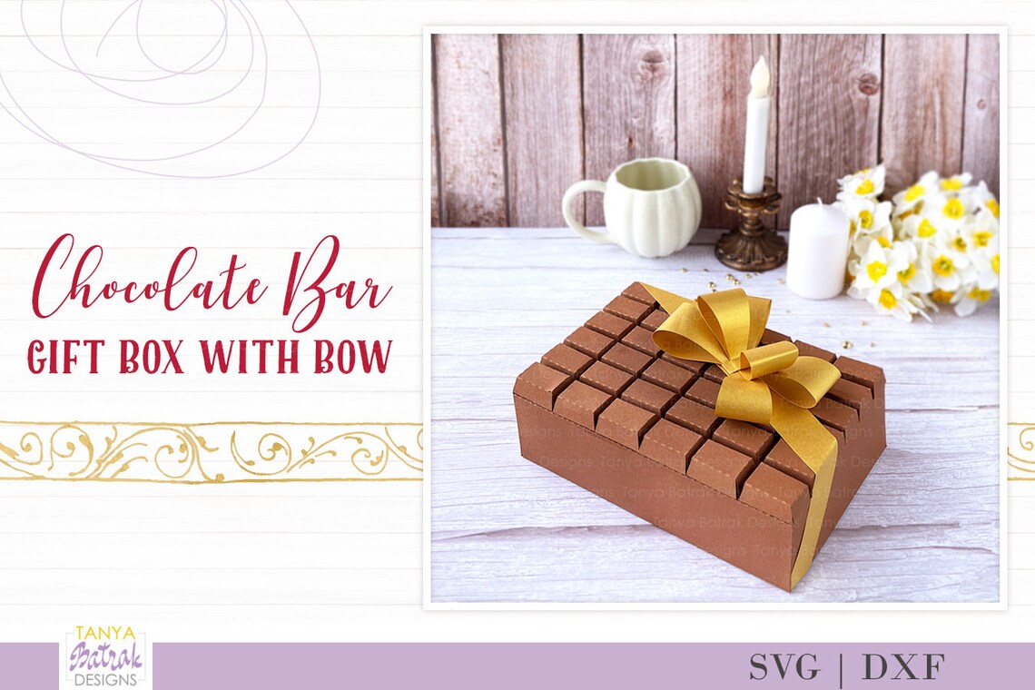 Chocolate Bar Box SVG, Gift Box SVG, 3D Chocolate Bar, 3D Svg, Box Svg ...