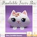 Printable PDF Favor Box Girl Cat With Flowers, Party Printable, PDF ...