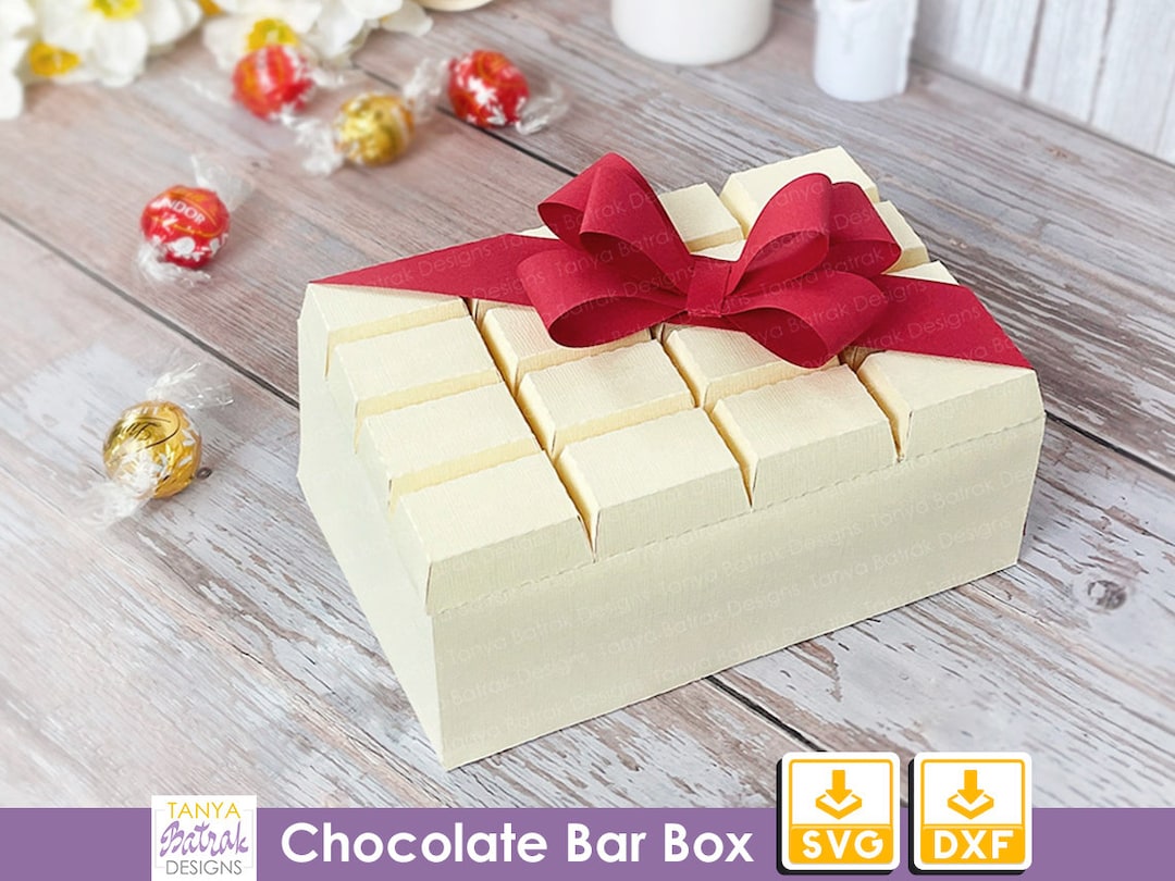 Chocolate Bar Small Box SVG, Gift Box SVG, 3D Chocolate Bar, Paper ...