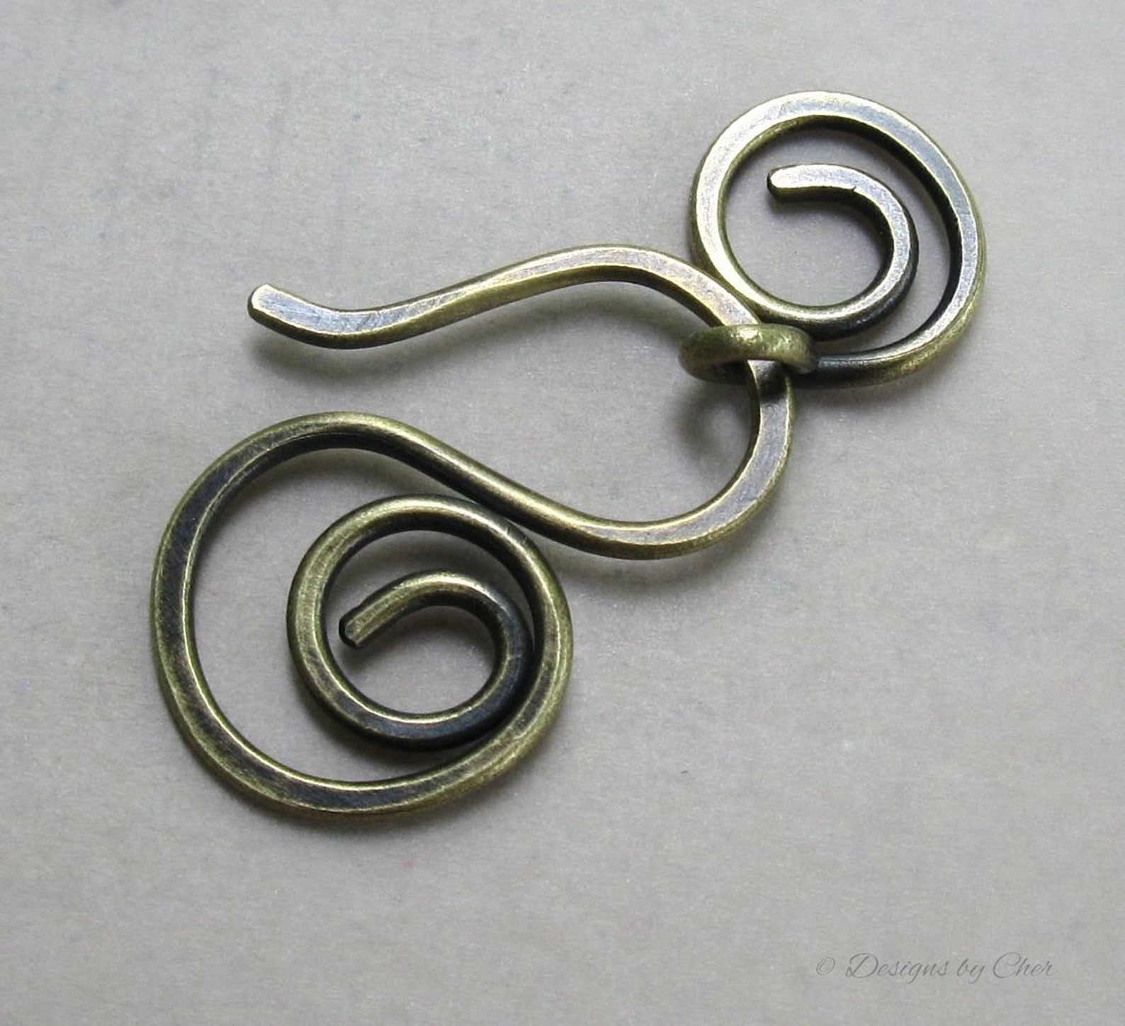 Large Handmade Metalwork Clasp Set 16 Gauge Antiqued Brass - Etsy