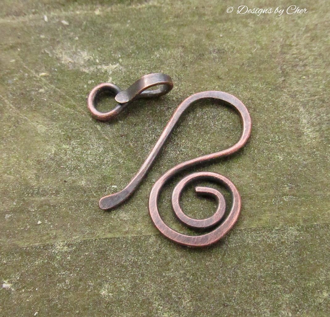 Large Handmade Metalwork Clasp Set 16 Gauge Antiqued Brass - Etsy UK