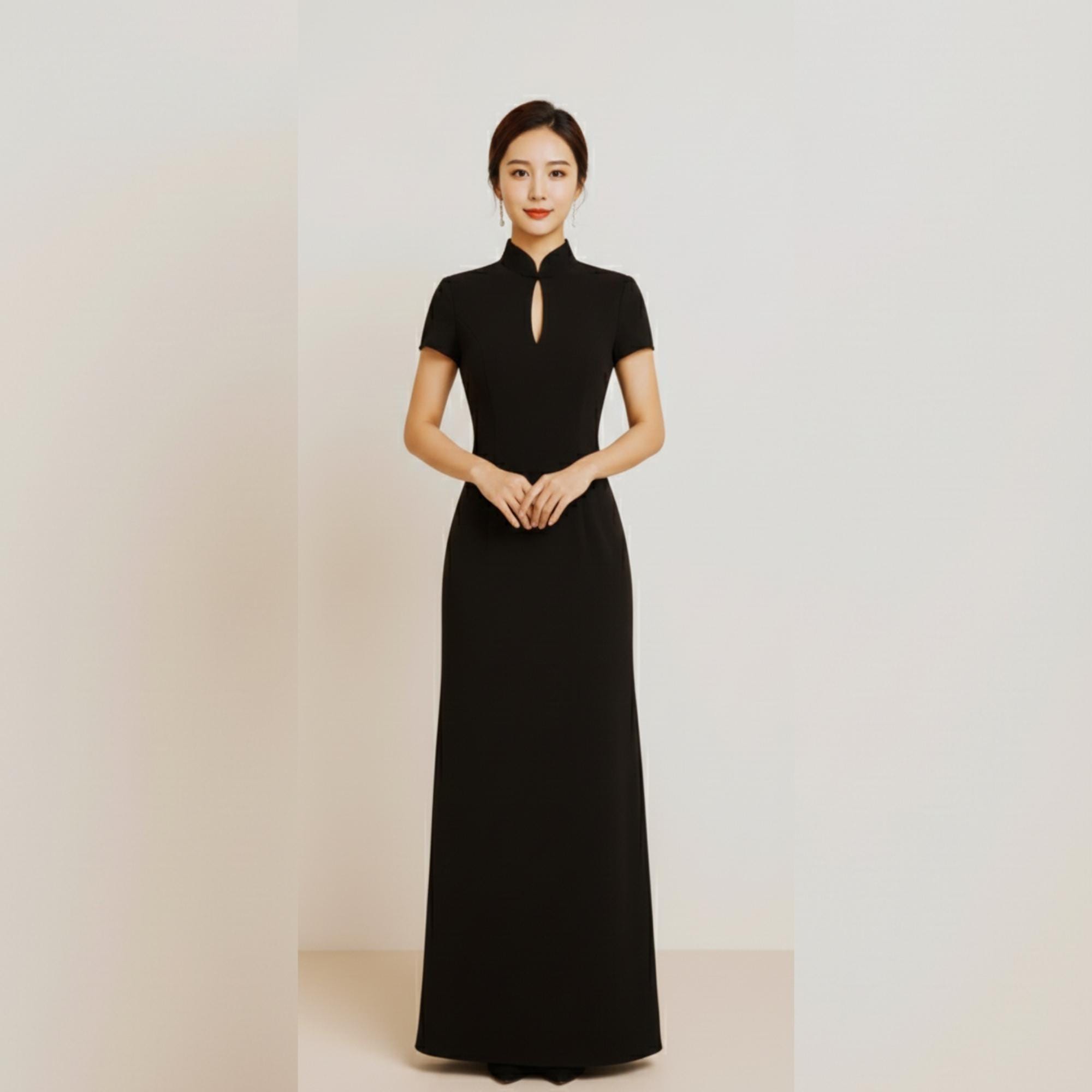 Women's Qi Pao Dress PDF Sewing Pattern | Modern Cheongsam Full Length ...