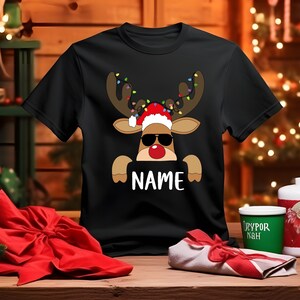 Custom Reindeer Christmas Shirts: Personalized Family Shirts - Etsy