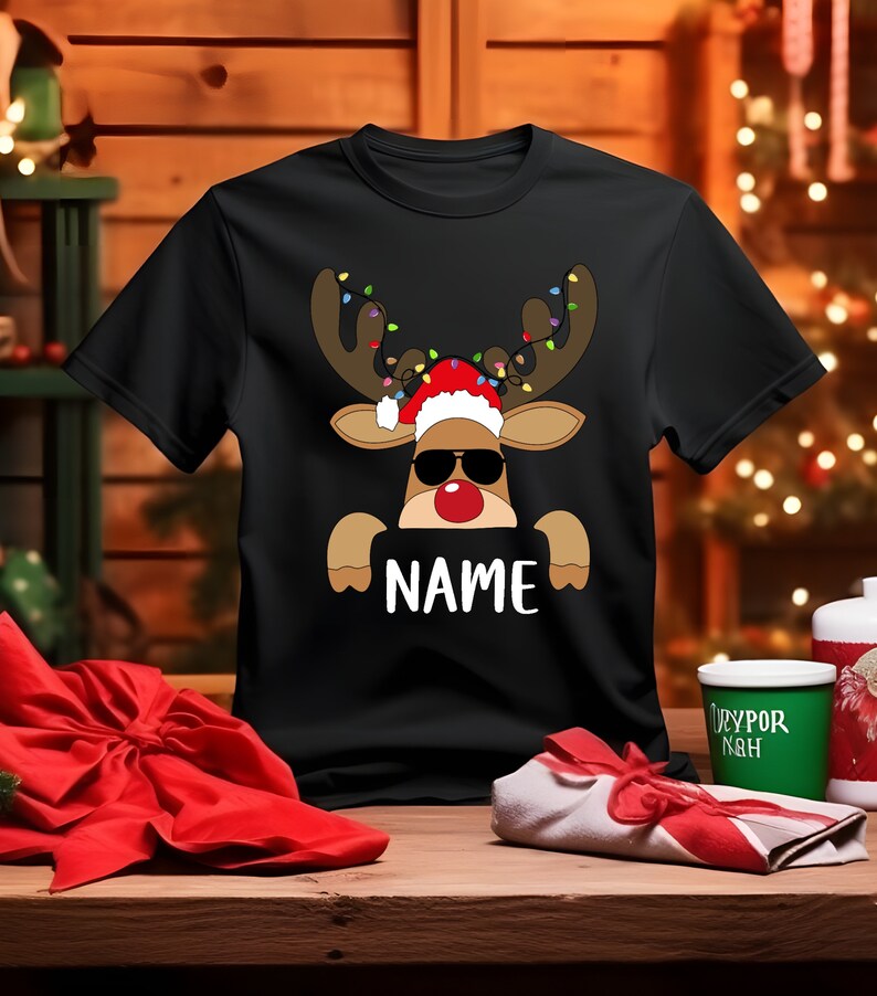 Custom Reindeer Christmas Shirts: Personalized Family Shirts - Etsy