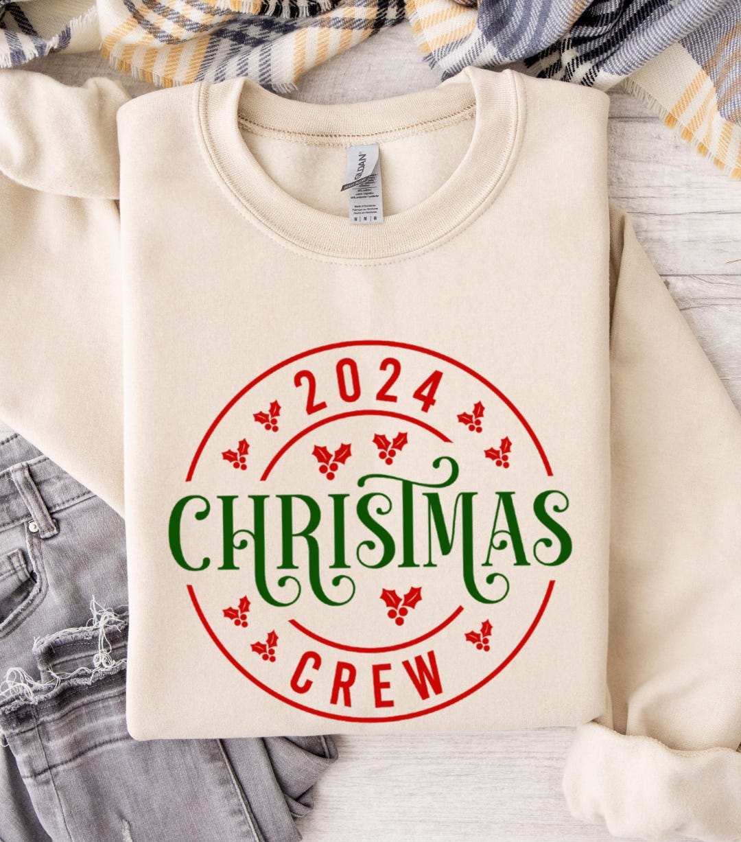 2024 Christmas Crew Sweatshirt, Christmas Sweatshirt, Christmas Outfit ...