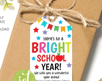 EDITABLE Bright School Year First Day of School Back to School Teacher ...