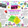 EDITABLE Rock Star Teacher and Staff Appreciation Week Itinerary ...