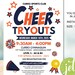 Editable Cheer Tryout Flyer Template, Cheerleading Team Tryouts ...