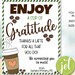 Printable Enjoy a Cup of Gratitude Coffee Sign, Thank You Staff Nurse ...