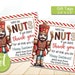 Editable Christmas Nutcracker Gift Tags, Holiday Candy Chocolate Nuts ...