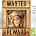 Editable Wild West Wanted Reward Poster, Western Theme Teacher Staff ...