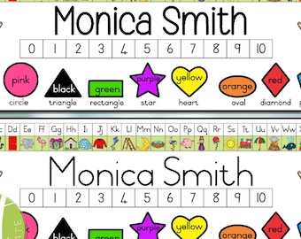 Editable Digital Student Desk Plates, Student Name Cards, Student Desk ...