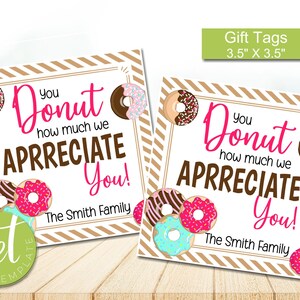 Editable You Donut Know How Much We Appreciate You, Teacher ...