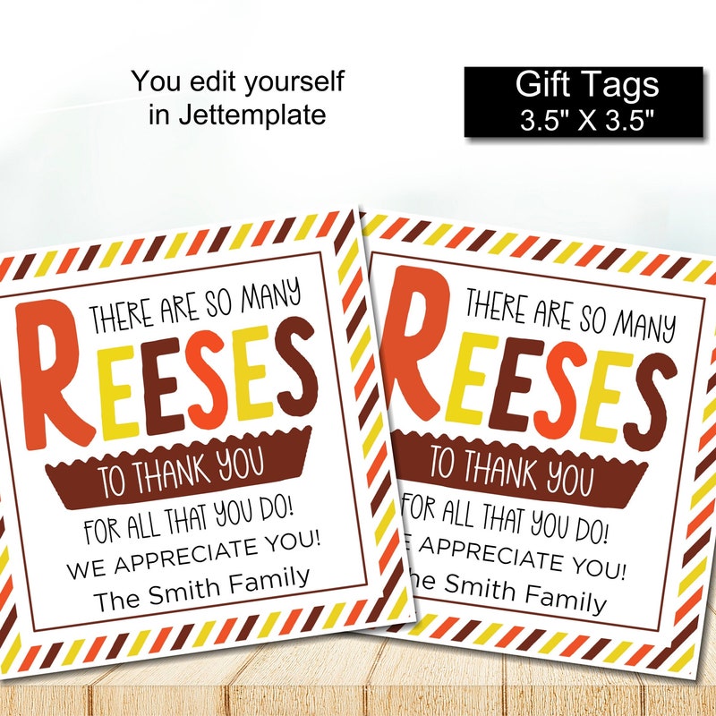 Reeses Thank You - Etsy