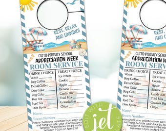 Editable Totally 80s 90s Theme Room Service Door Hanger, Teacher Staff ...