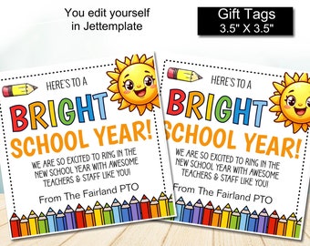 EDITABLE Bright School Year First Day of School Back to School Teacher ...